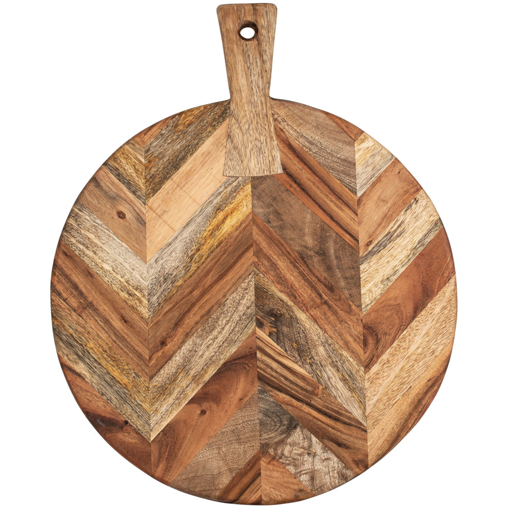 Acacia & Mango Wood Round Chopping Board – Wholesome Home